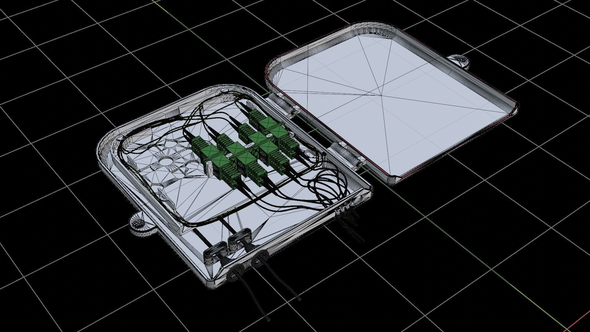 Fiber optic box 3D model | CGTrader