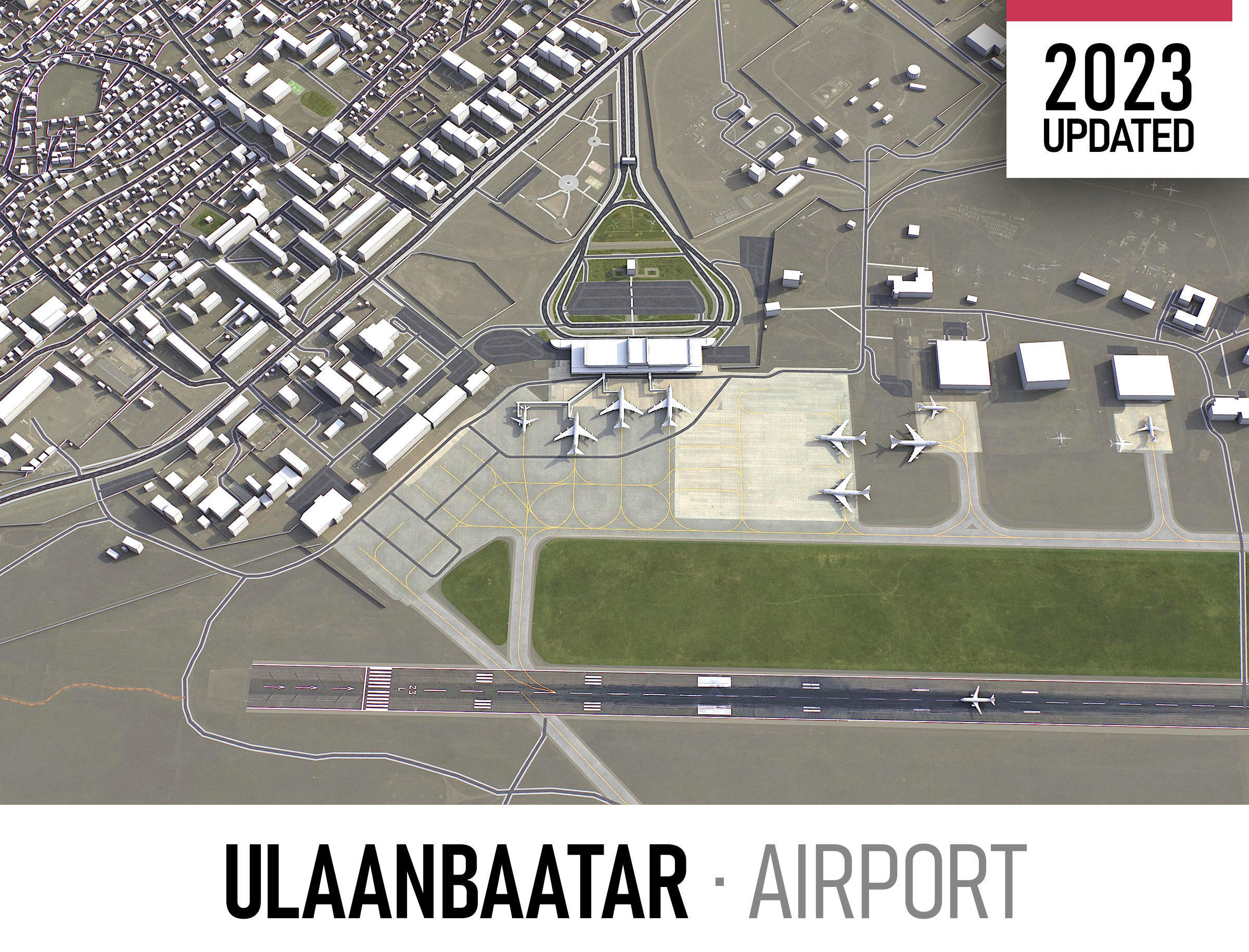3D model Ulaanbaatar Airport VR / AR / low-poly | CGTrader