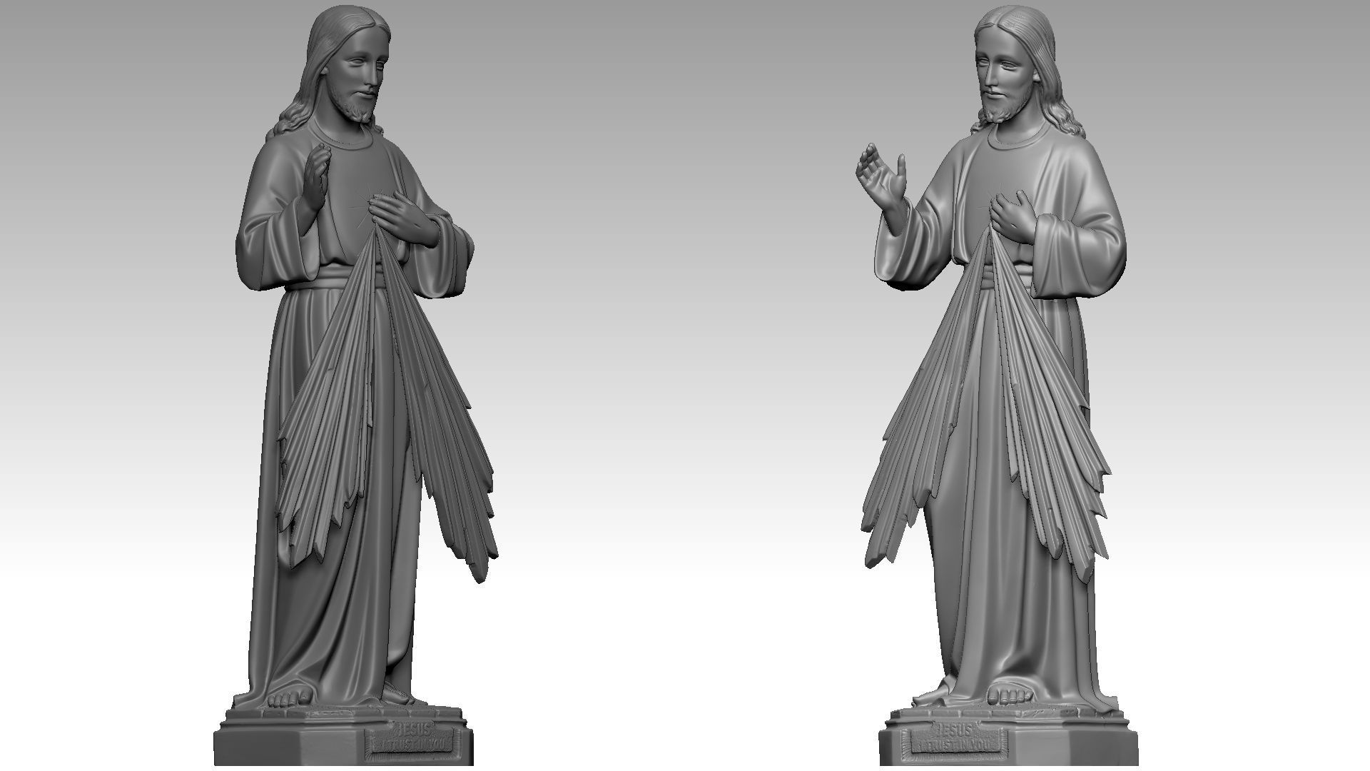 Devine Mercy - Jesus Christ 3D model 3D printable | CGTrader
