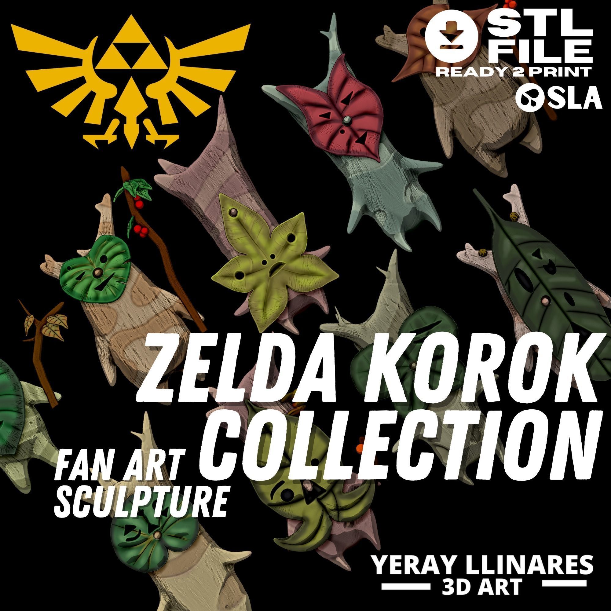 Zelda Korok FanArt Collection 3D model 3D printable | CGTrader