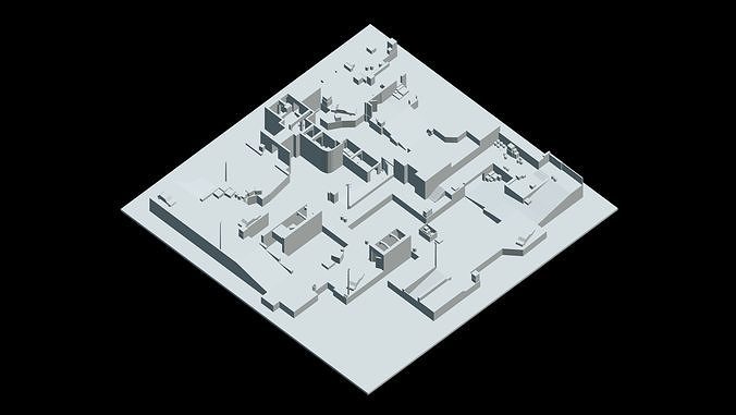 CS-GO Dust 2 Low-Poly 3D Model 3D Print 3D model 3D printable | CGTrader