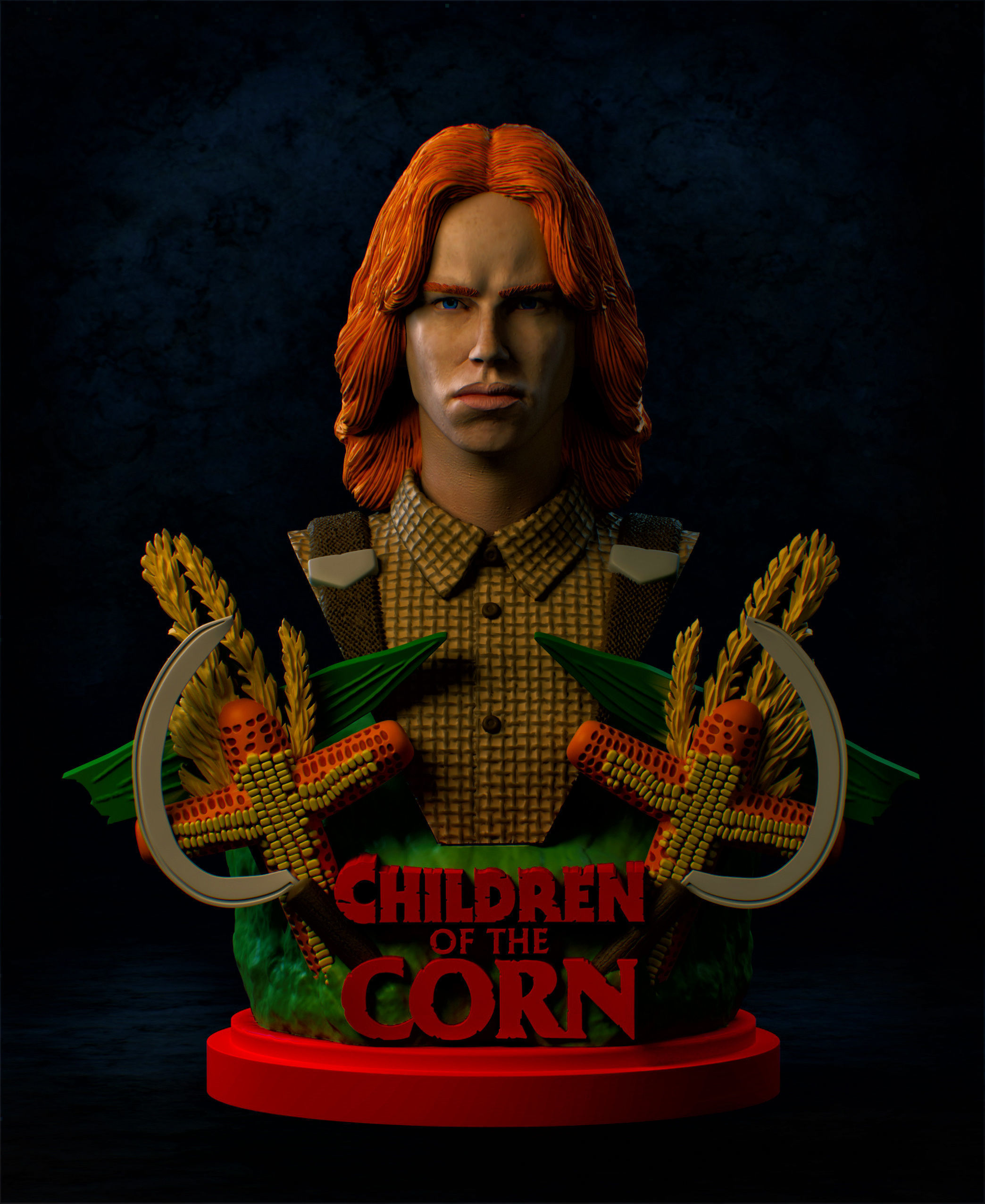 Children of the Corn 2 Figure Bust Set STLs 3D model 3D printable ...