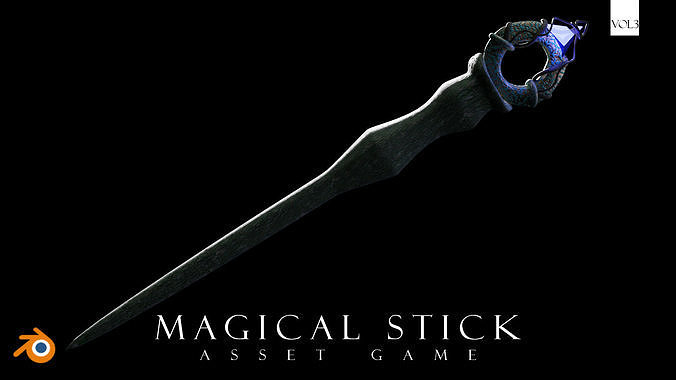 stick magical - 3d modeling low - poly 3D model | CGTrader