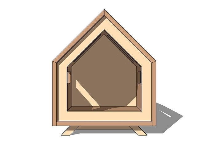 A simple cat house 3D model | CGTrader