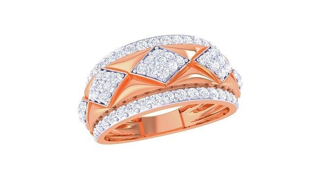 Men Groom Gents Diamond Ring 3dm stl obj mtl 3mf glb gltf 3D model 3D printable | CGTrader