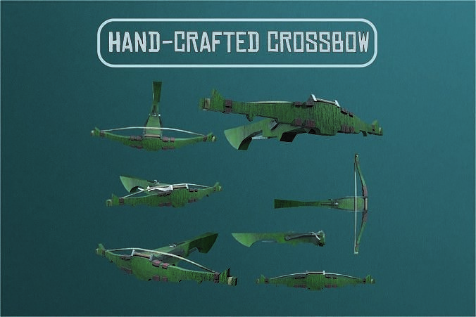 3D model Hand-Crafted Crossbow VR / AR / low-poly | CGTrader