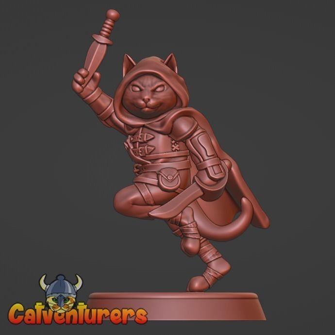 Claws and Casters Fantasy Cats RPG Party 3D model 3D printable | CGTrader