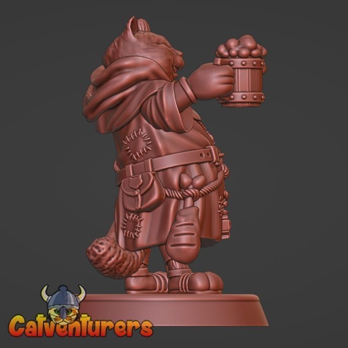 Claws and Casters Fantasy Cats RPG Party 3D model 3D printable | CGTrader
