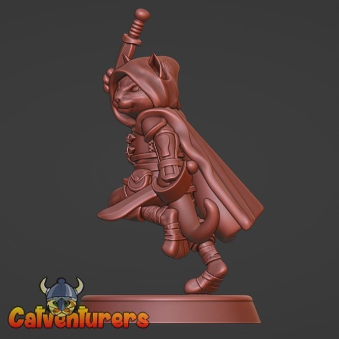 Claws and Casters Fantasy Cats RPG Party 3D model 3D printable | CGTrader