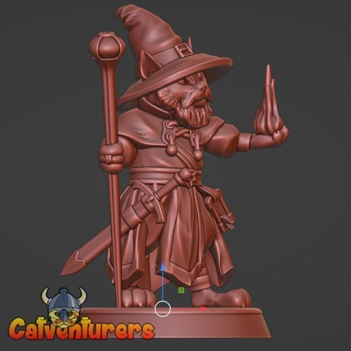 Claws and Casters Fantasy Cats RPG Party 3D model 3D printable | CGTrader