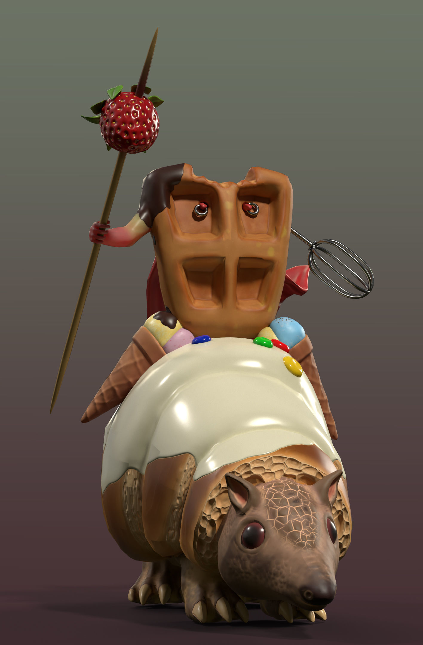 3D model Candy Warrior VR / AR / low-poly | CGTrader