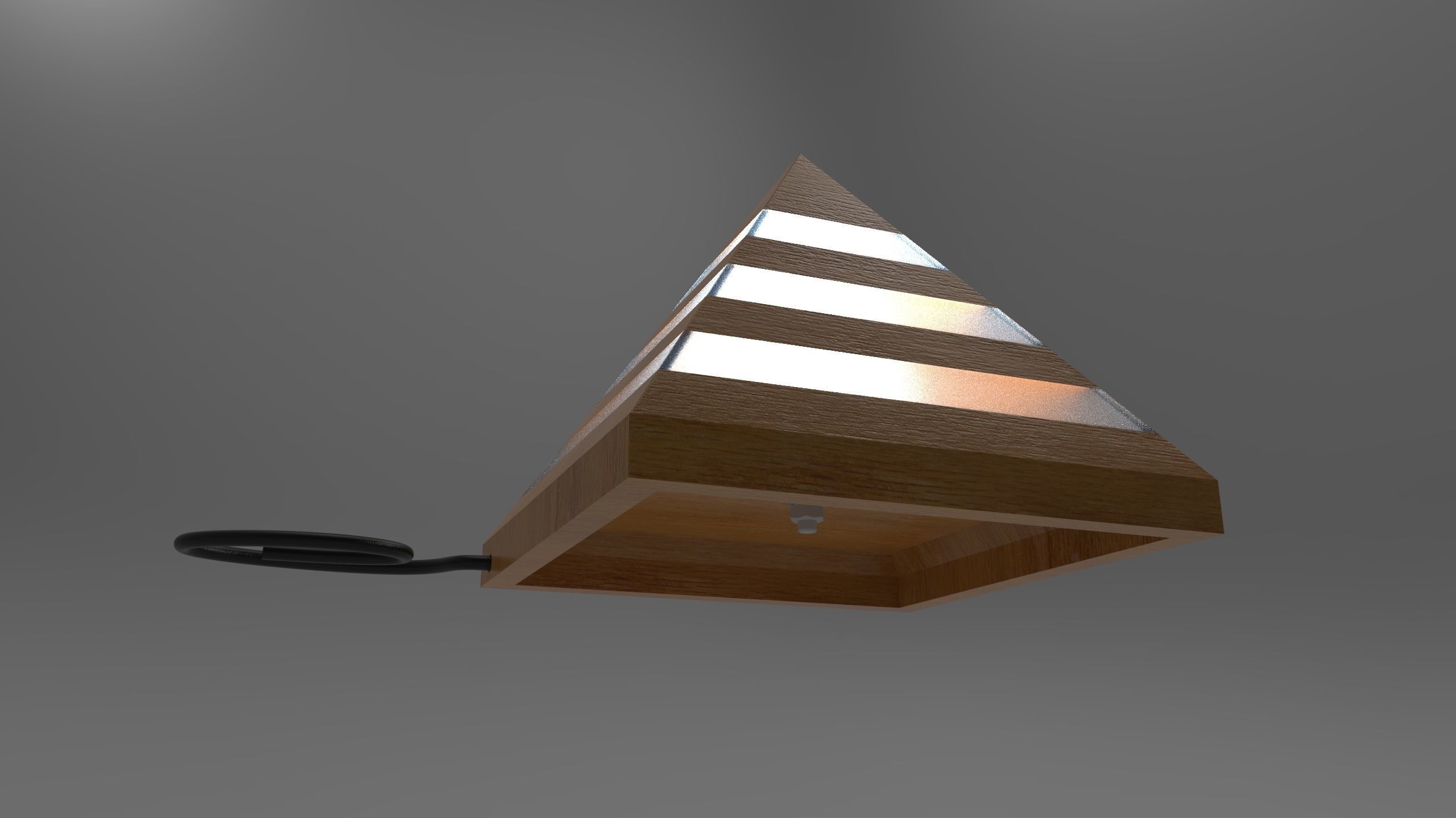 3D model Pyramid LED table lamp VR / AR / low-poly | CGTrader