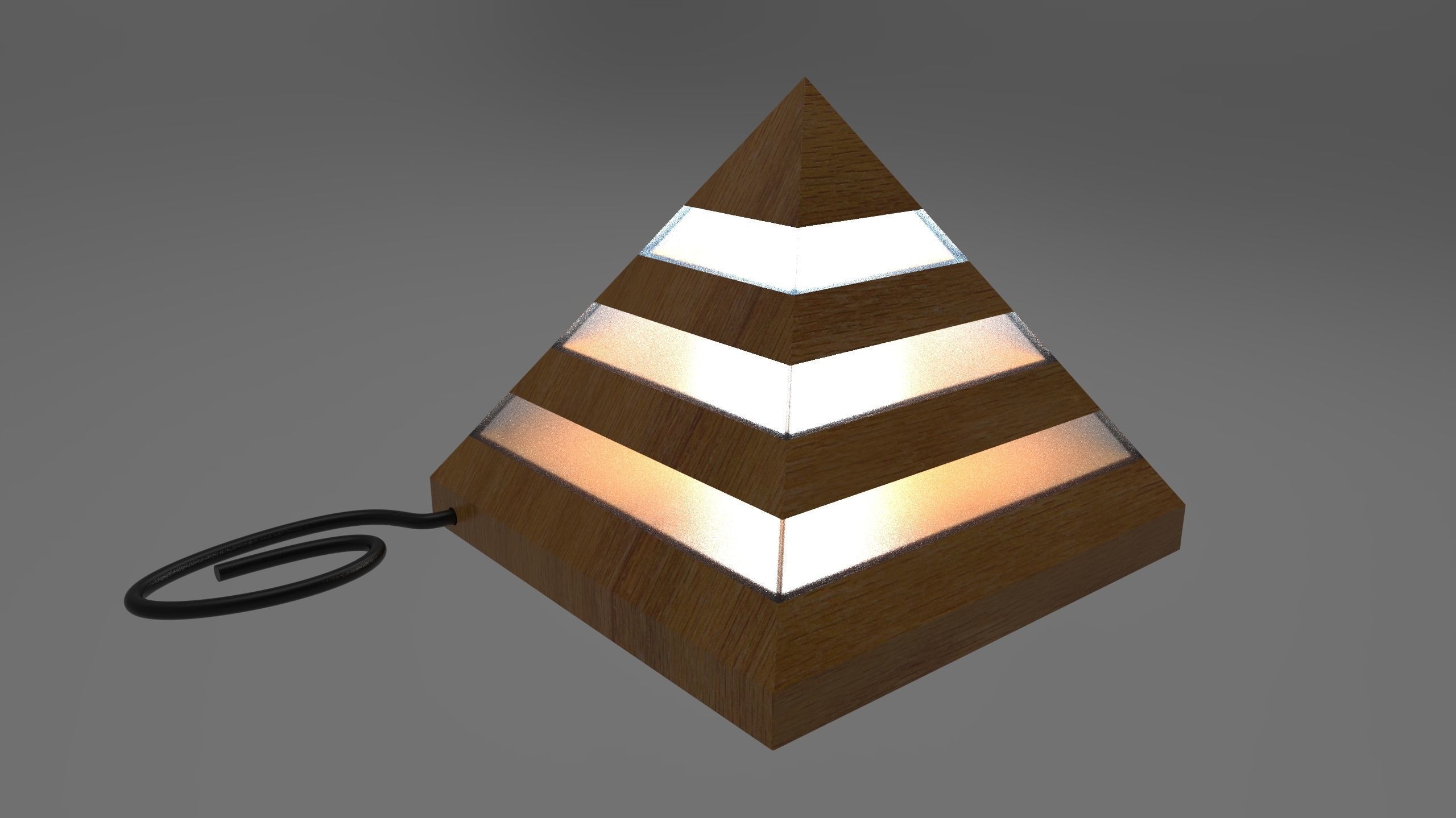 3D model Pyramid LED table lamp VR / AR / low-poly | CGTrader