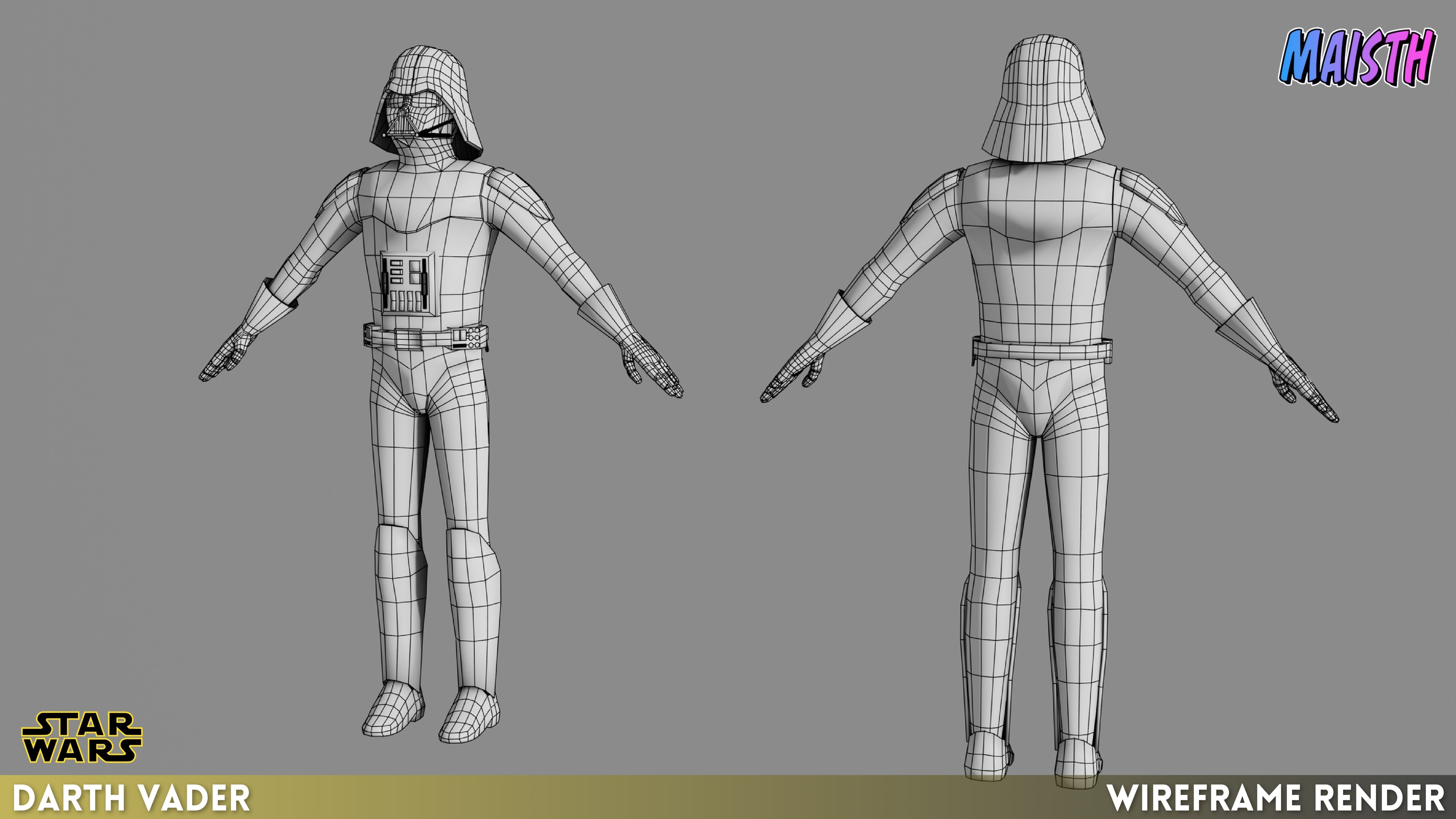 3D model Darth Vader - Star Wars - 3D Model - Rigged VR / AR / low-poly ...