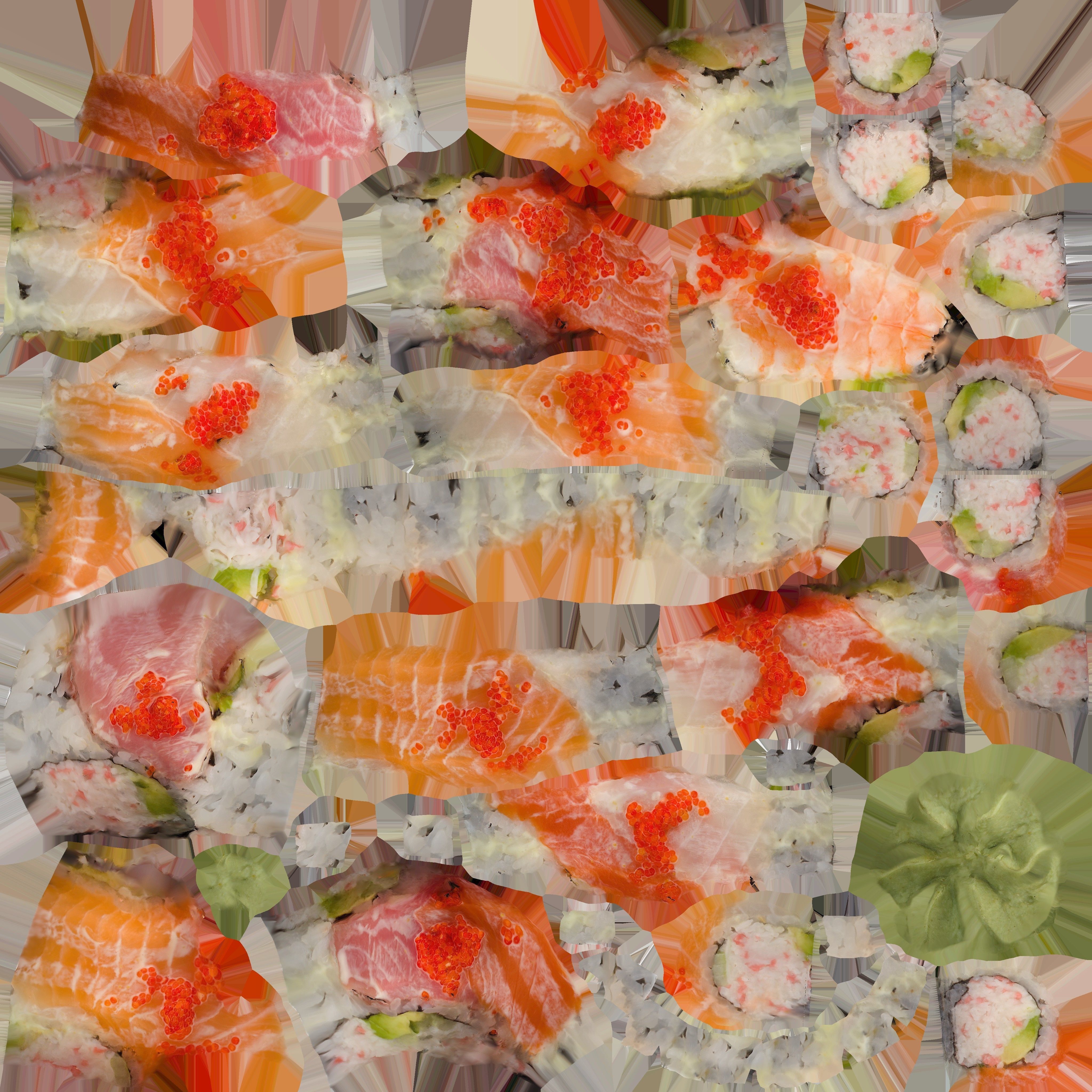 Rainbow Roll Sushi - Scene Prop 3D model | CGTrader