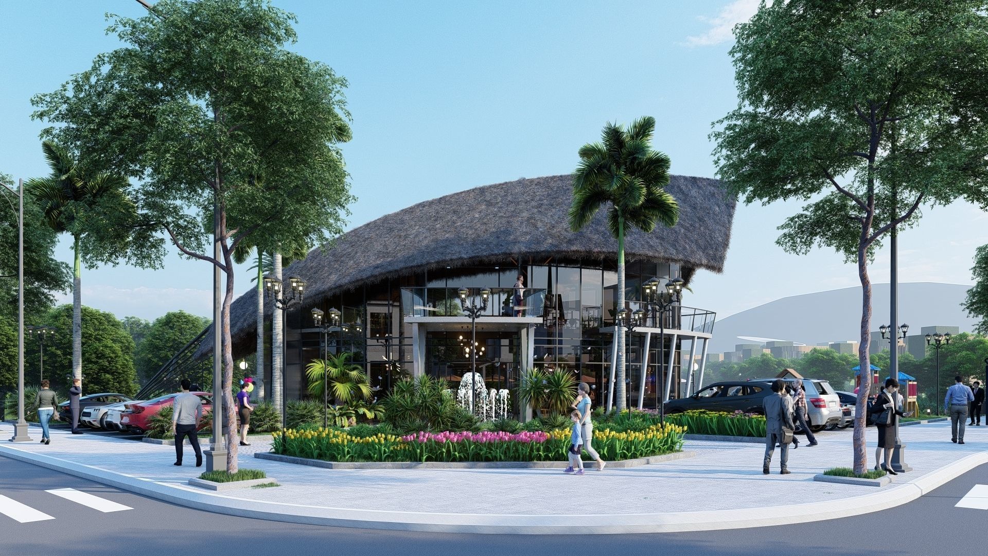 Modern Club House Full Lumion Exterior Scene 3D model | CGTrader