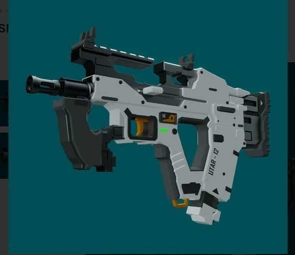 Futuristic SMG - HyperStrike 3D model | CGTrader