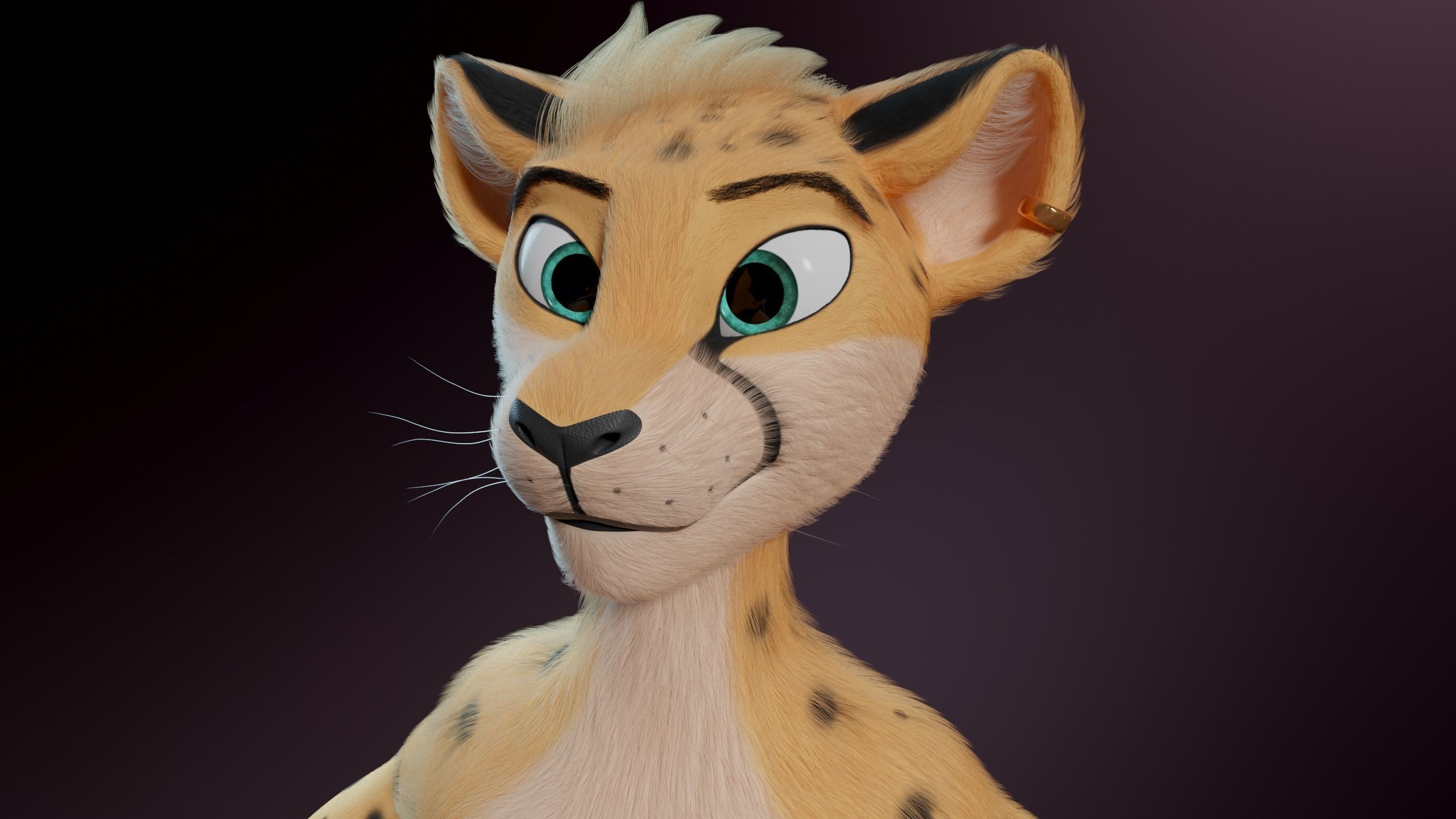 David Anthro Cheetah 3D model rigged | CGTrader