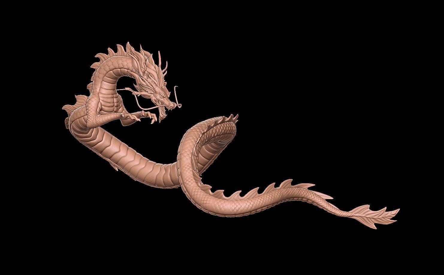 Naga Fang Lao Chinese Dragon Sculpt 3D model 3D printable | CGTrader