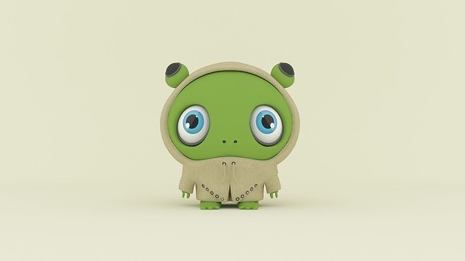 Cute Alien 3D model rigged | CGTrader