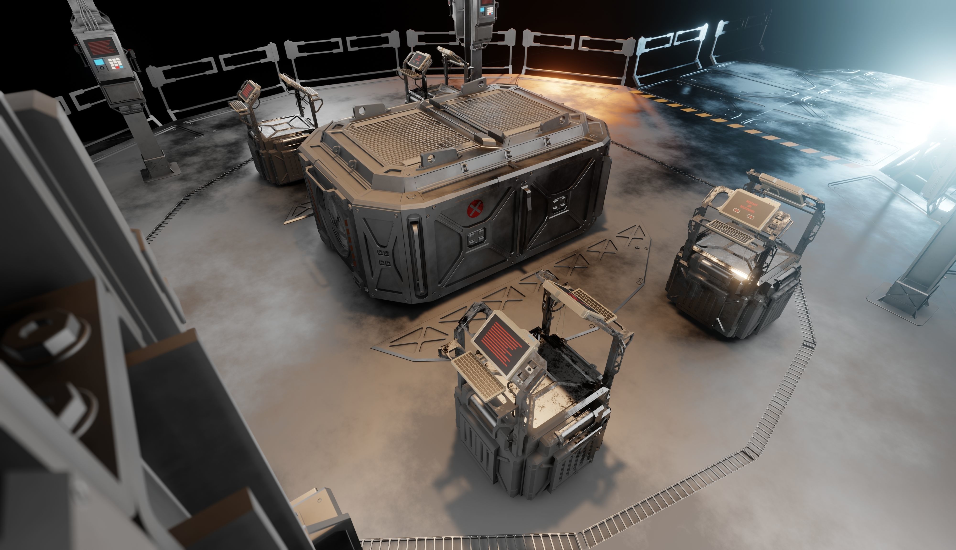 Computer control center 3D model 3D model | CGTrader