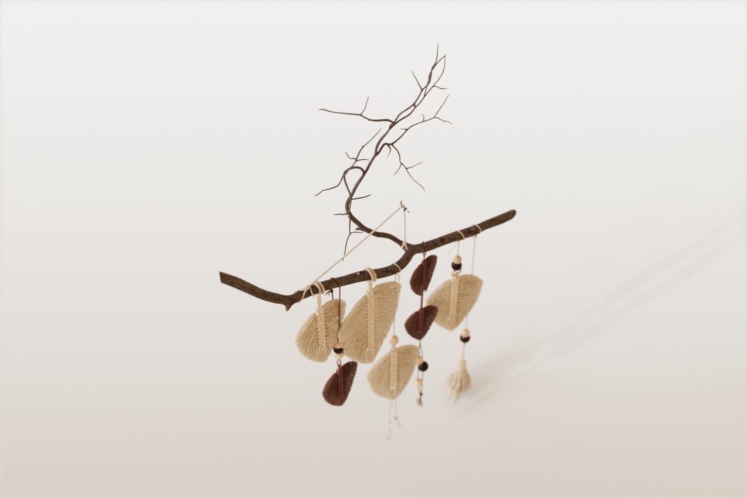 Macrame leaves on branch 3D model | CGTrader