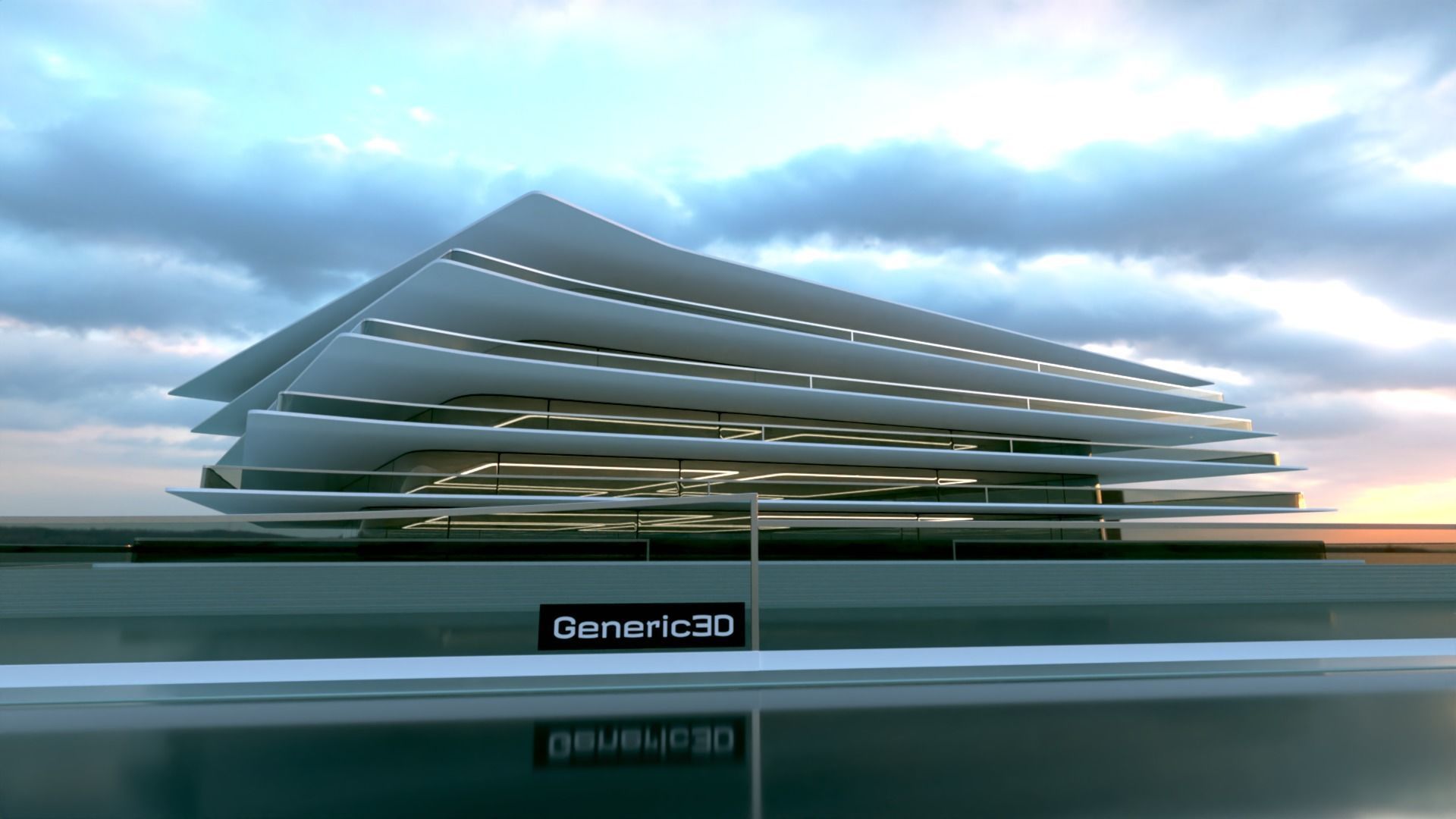 Futuristic Building Concept V2-02 3D model | CGTrader