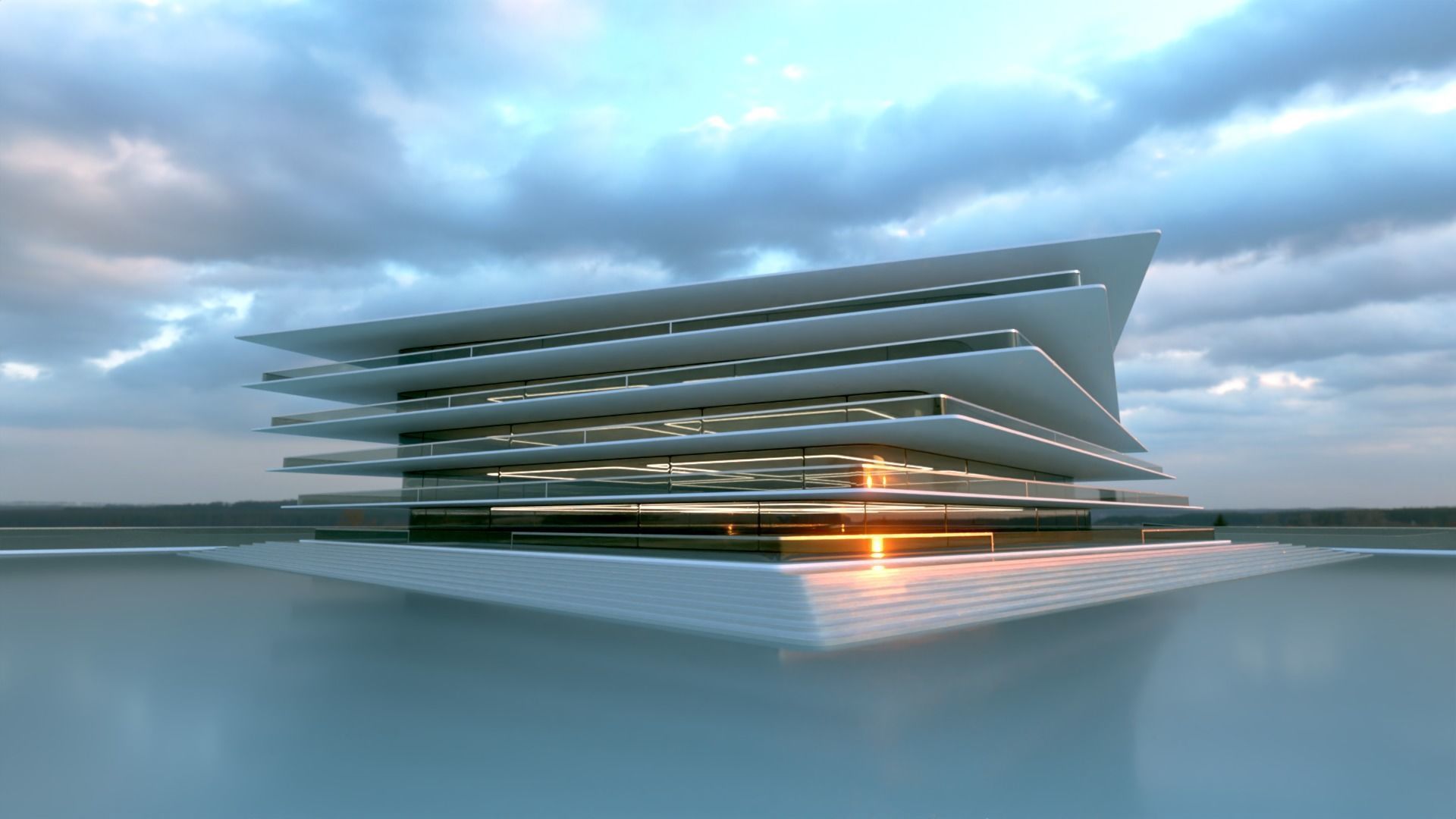 Futuristic Building Concept V2-02 3D model | CGTrader
