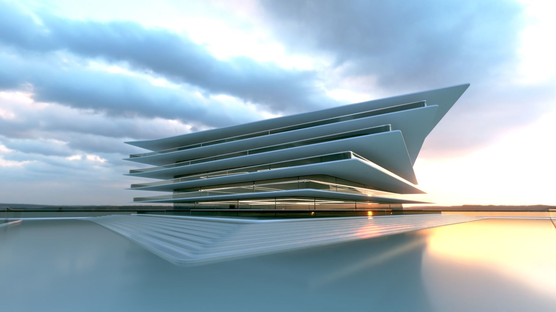 Futuristic Building Concept V2-02 3D model | CGTrader