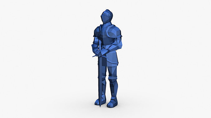 Knight low poly 3D model 3D printable | CGTrader