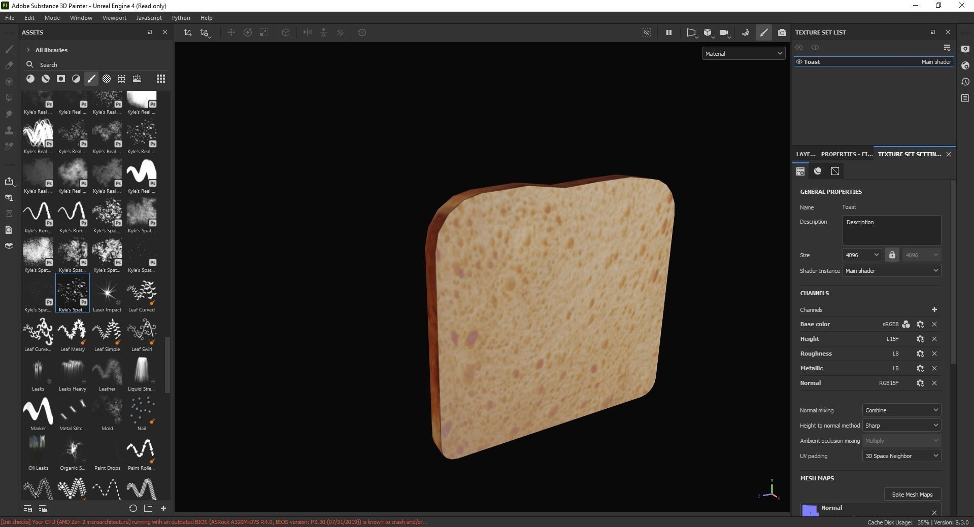 3D model Toast 3D Model VR / AR / low-poly | CGTrader