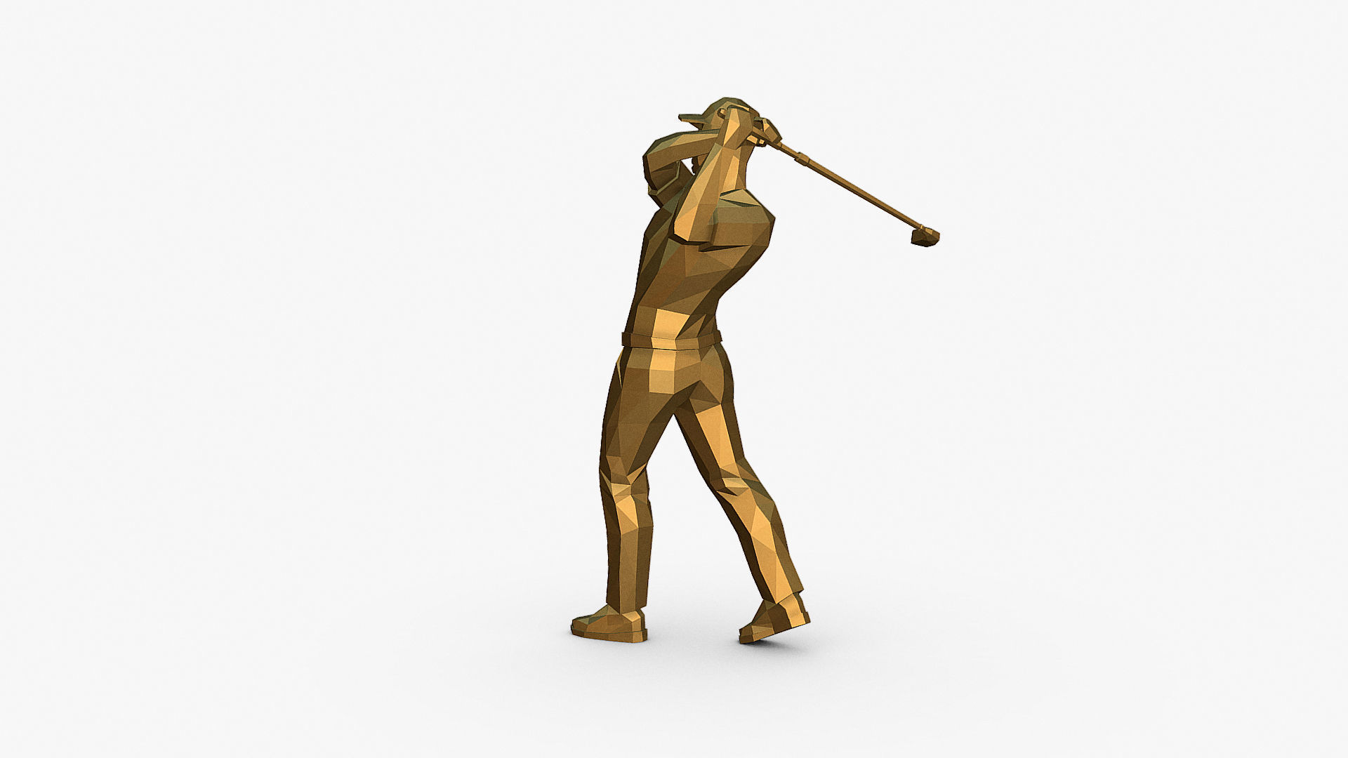 golfer 3D model 3D printable | CGTrader