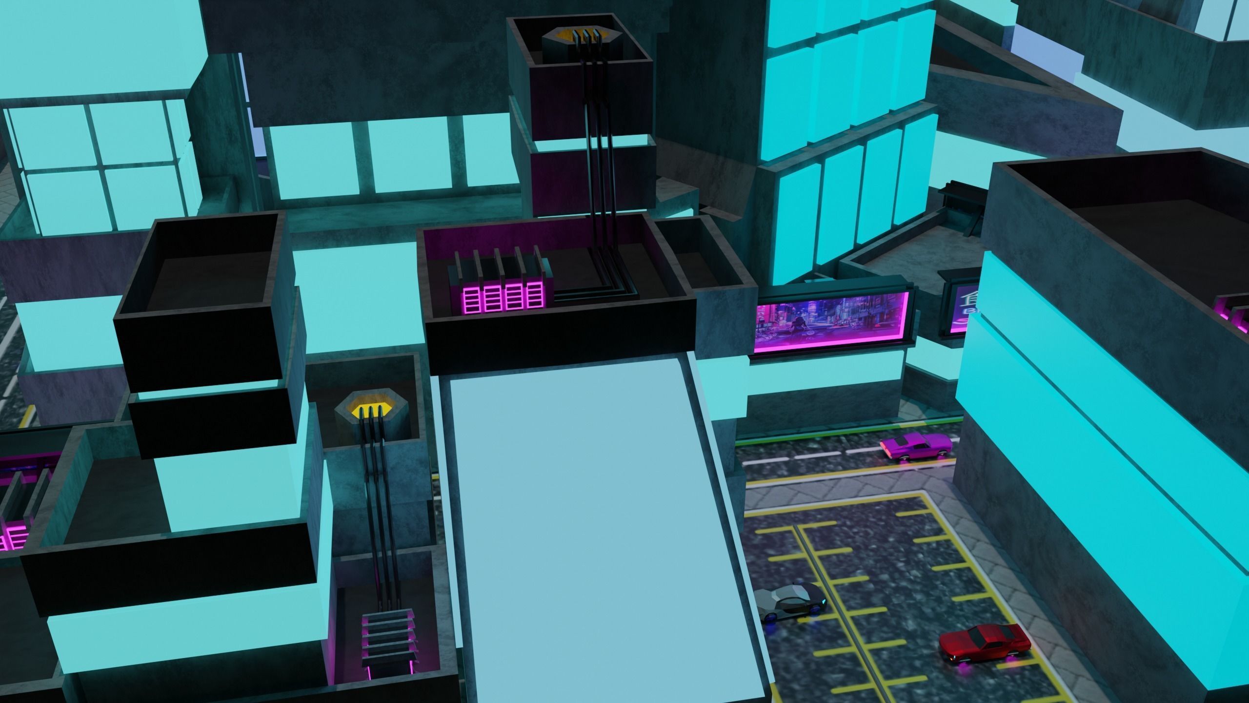 3D model Metropolis Megalopolis Cosmopolis Town Sci fi Future VR / AR ...