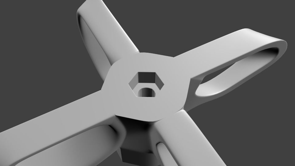 Mixer blade 3D model 3D printable | CGTrader