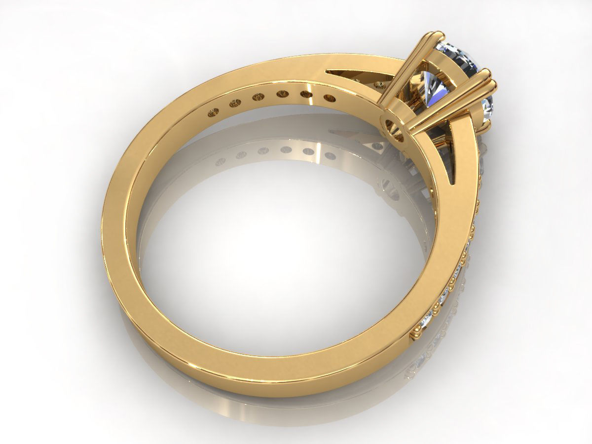 Six Prong Wedding Ring 3D model 3D printable | CGTrader