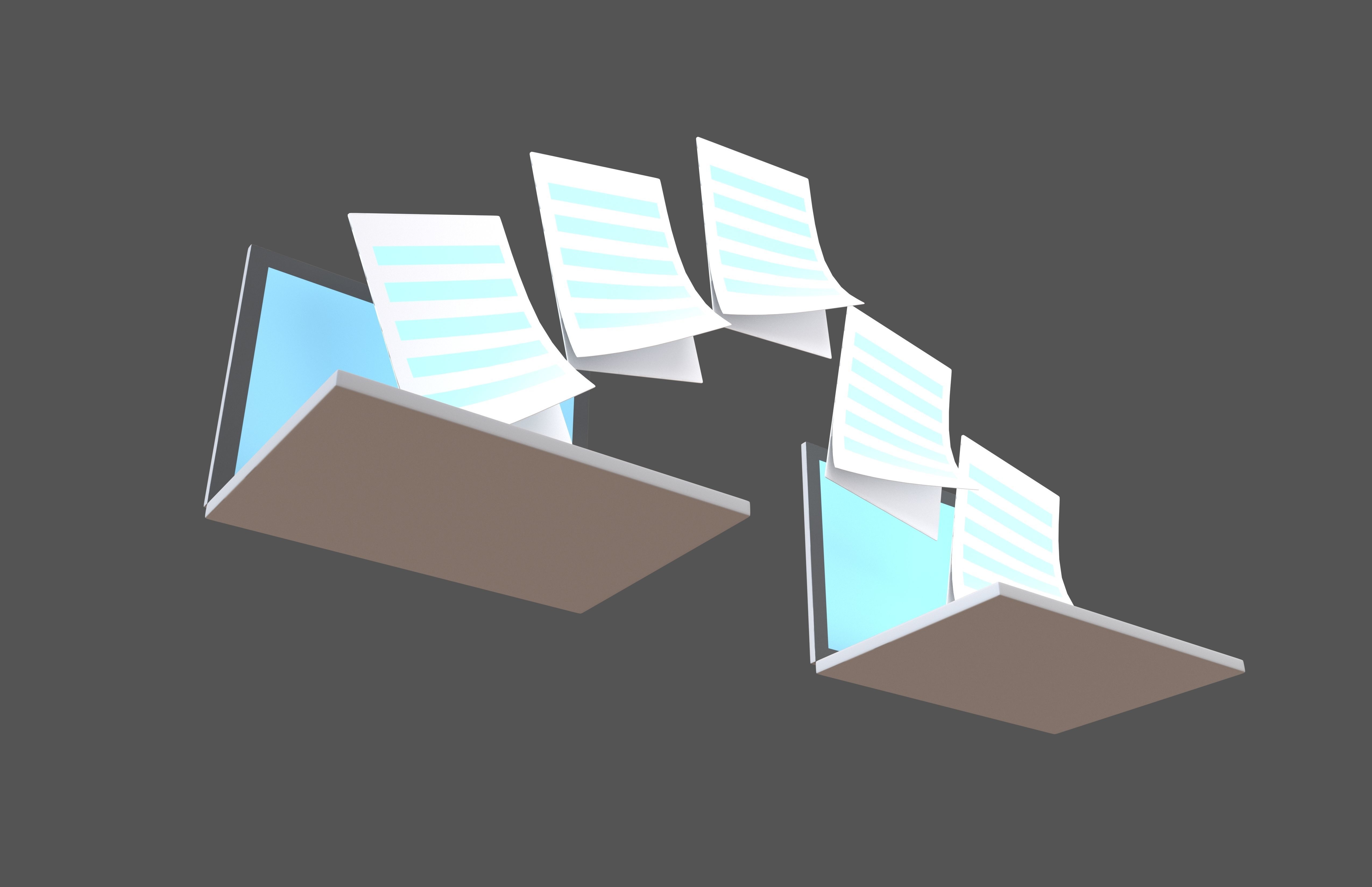 3D model Files Transfer Icon v1 001 VR / AR / low-poly | CGTrader