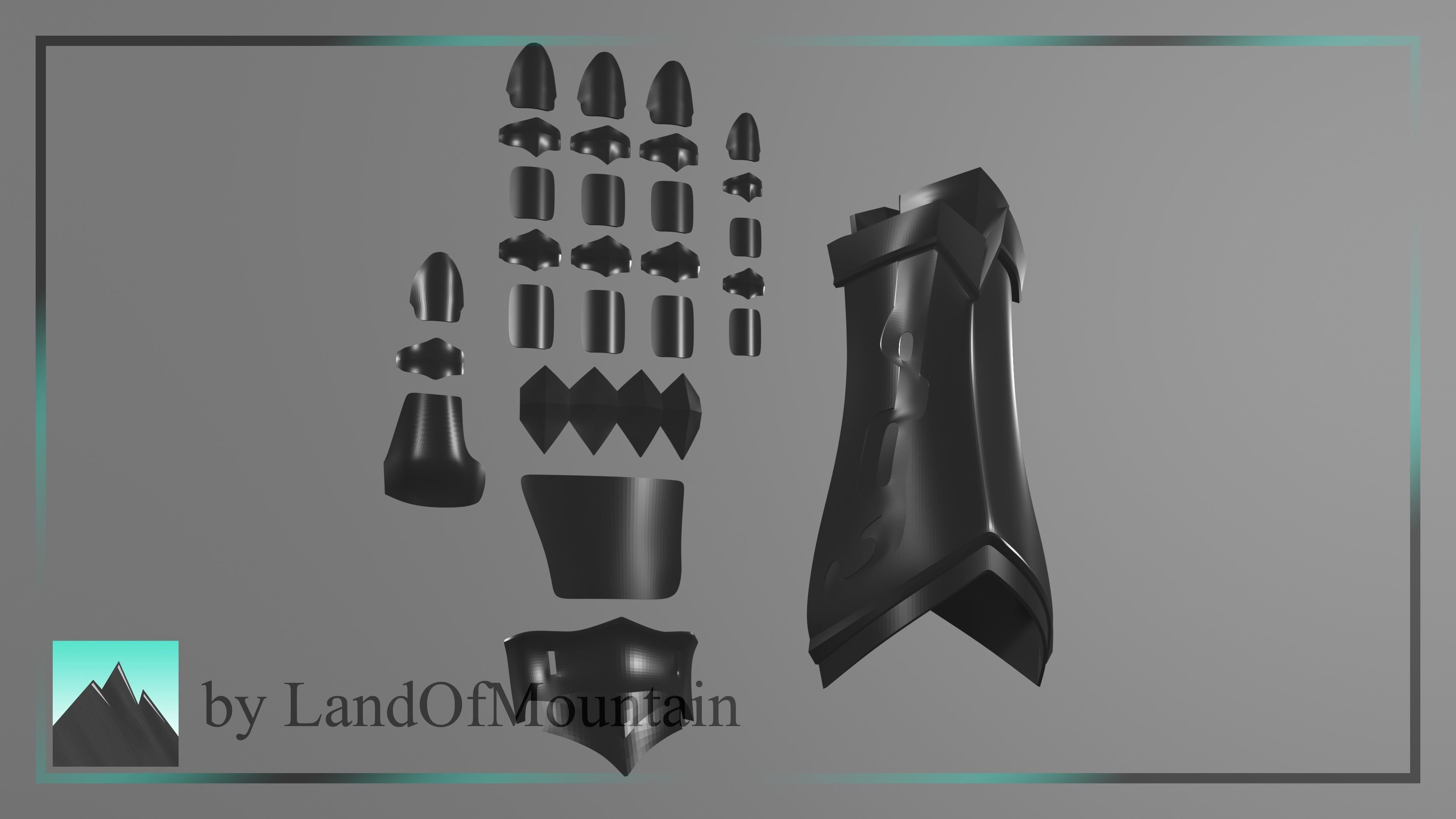 Final Fantasy XVI - Clive Rosfield - Hand Armor Set 3D model 3D ...