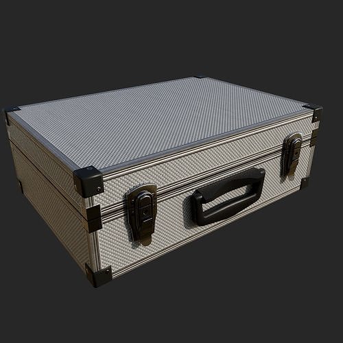 Suitcase aluminium free VR / AR / low-poly 3D model | CGTrader