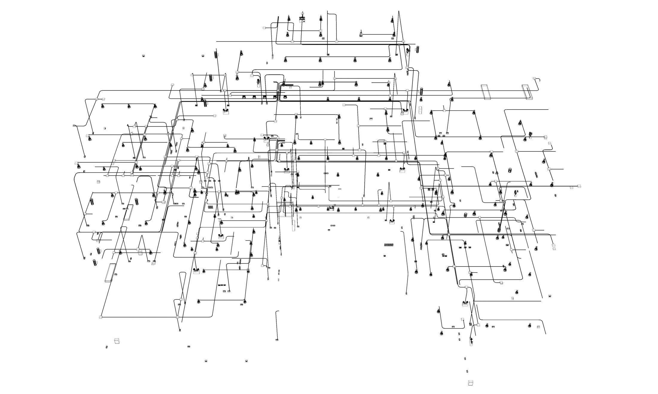 Electrical piping in building 3D model | CGTrader