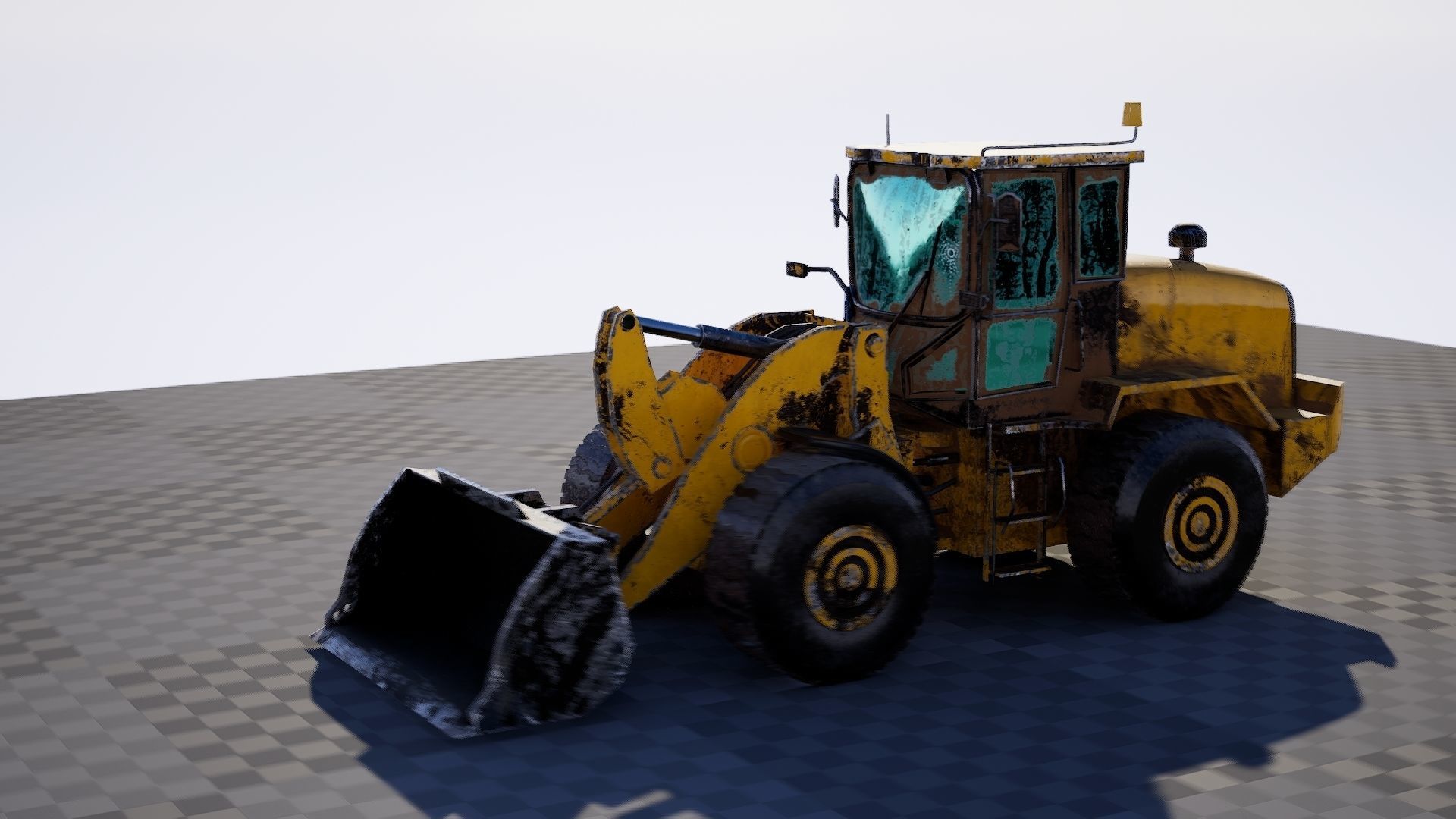 3D model Truck Loader - Rusty old loader realistic and low poly VR / AR ...