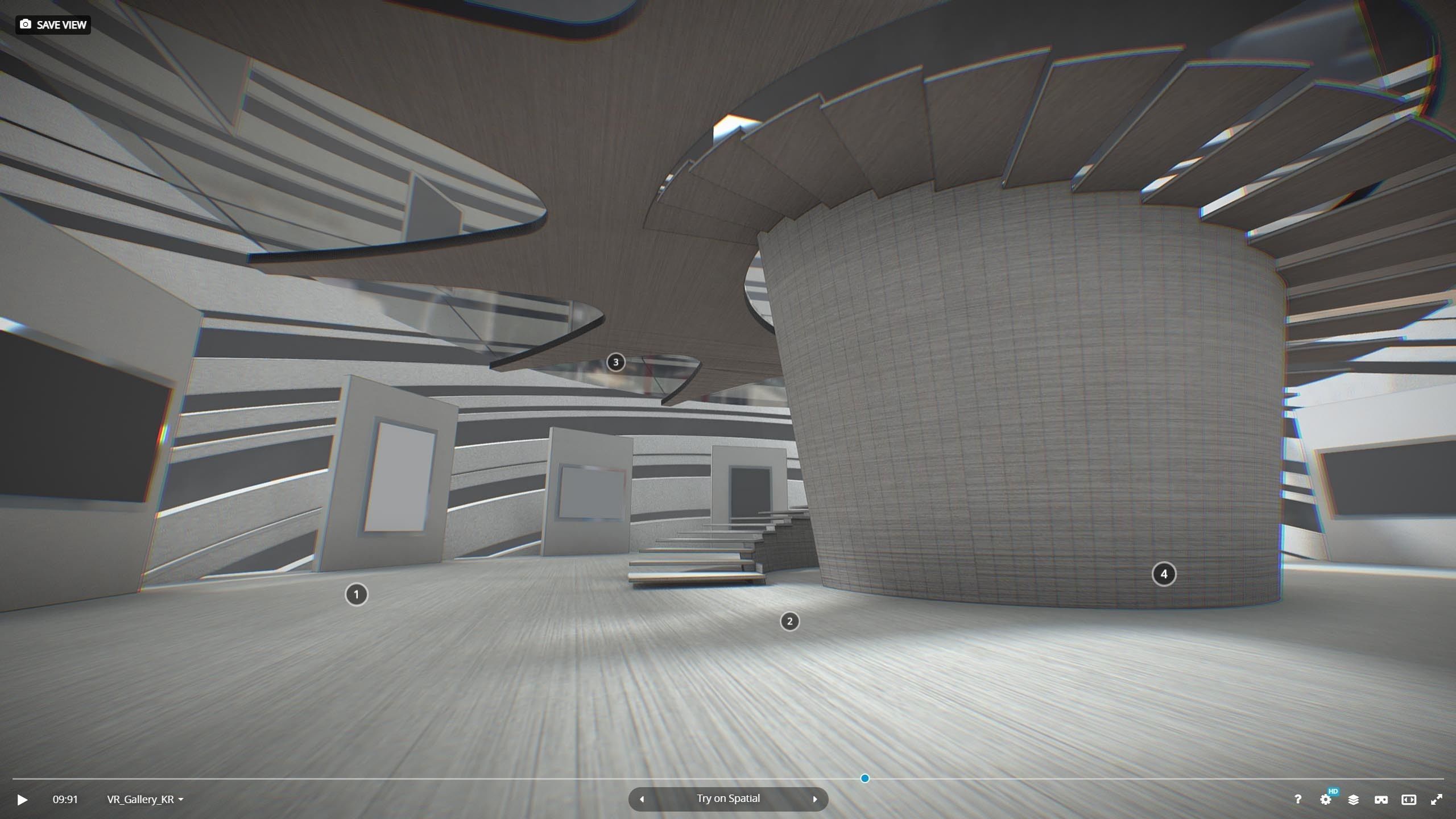 VR Gallery Mind Storm 3D model animated | CGTrader