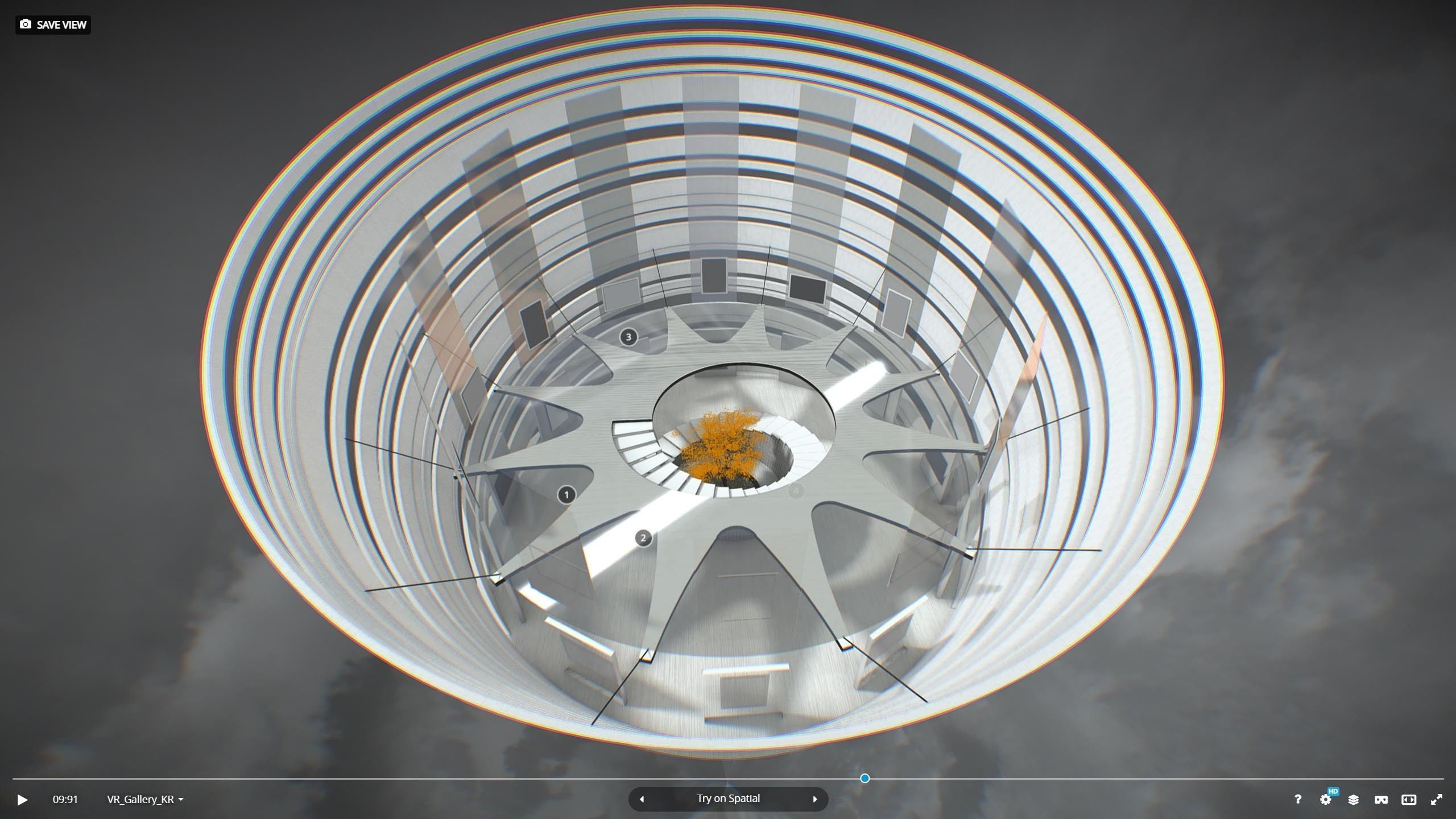 VR Gallery Mind Storm 3D model animated | CGTrader