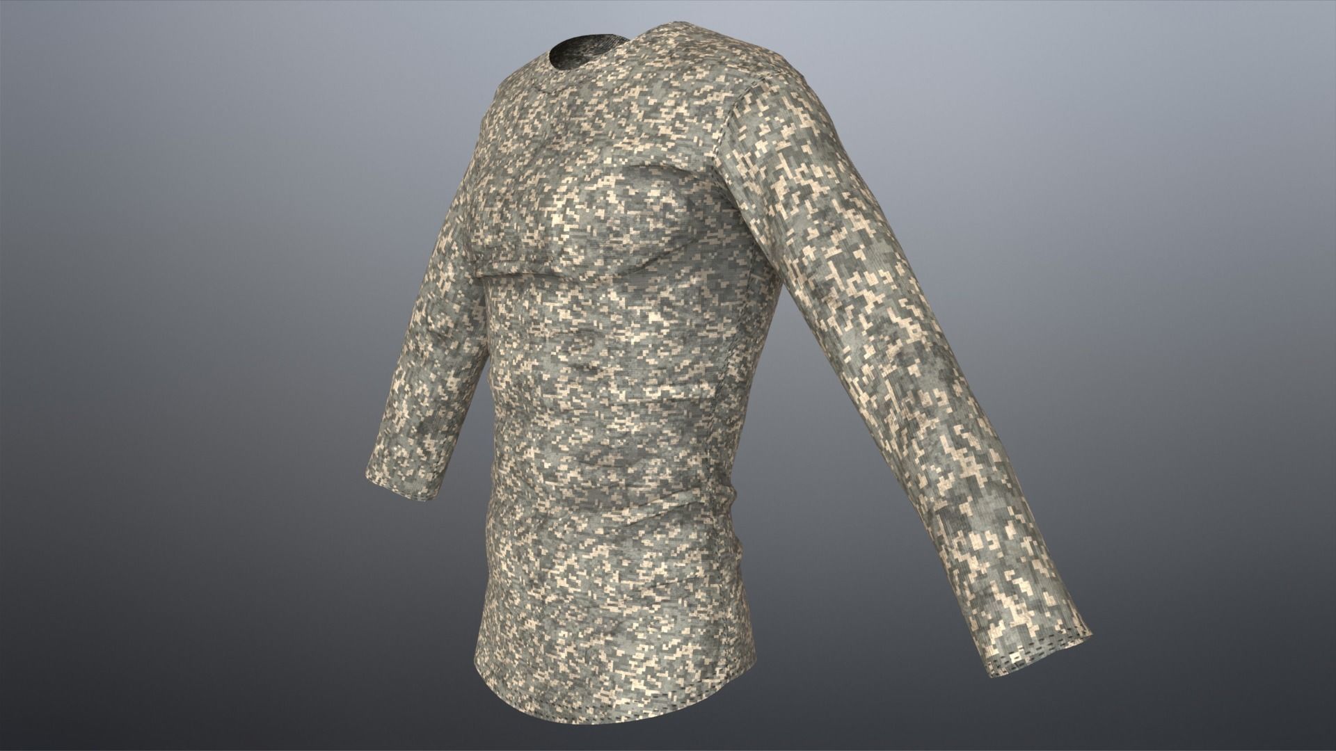 3D model Military Shirt - Digital Camo VR / AR / low-poly | CGTrader