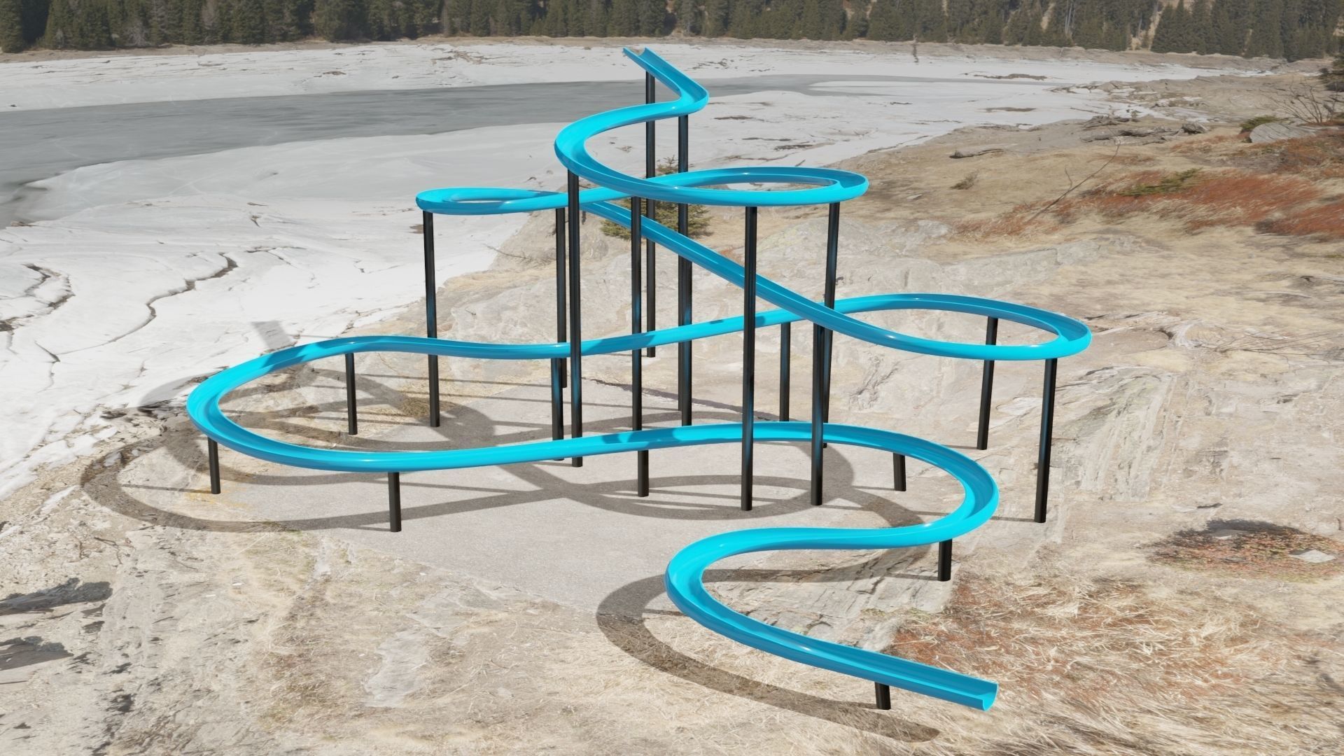 3D model Water Slide VR / AR / low-poly | CGTrader