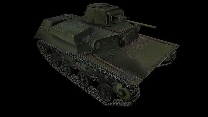 3D model t-30 light tank VR / AR / low-poly | CGTrader