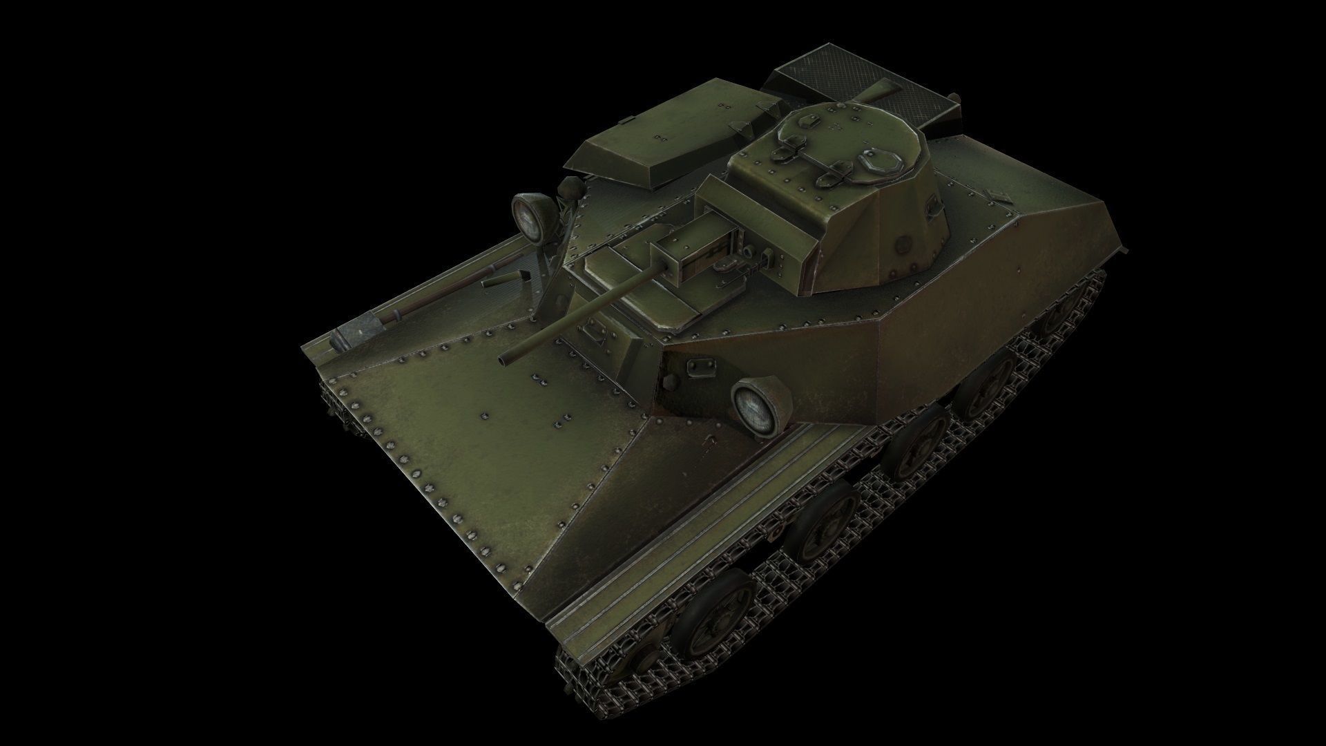 3D model t-30 light tank VR / AR / low-poly | CGTrader