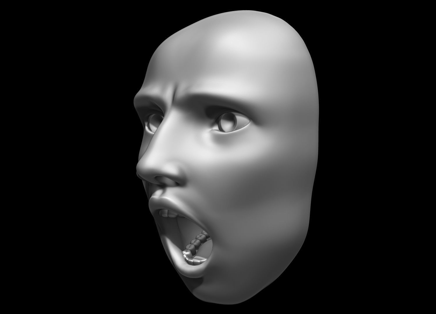 Face Wall Art 3D model 3D printable | CGTrader