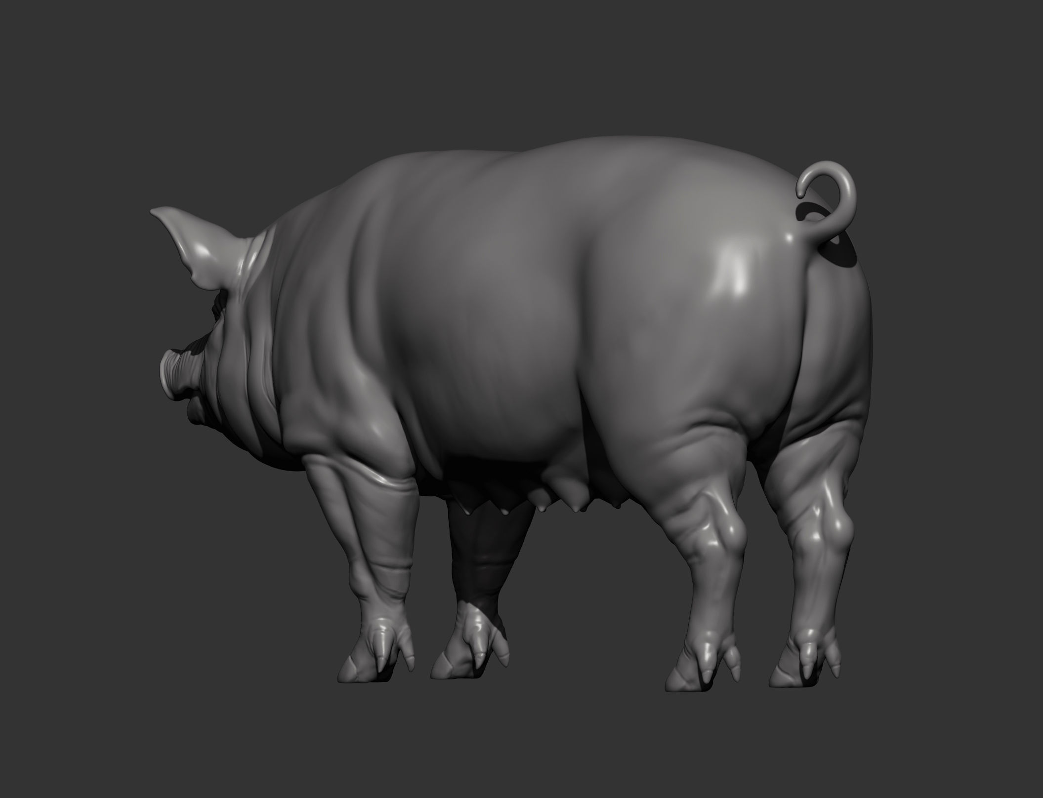 Pig 3D print model 3D model 3D printable | CGTrader