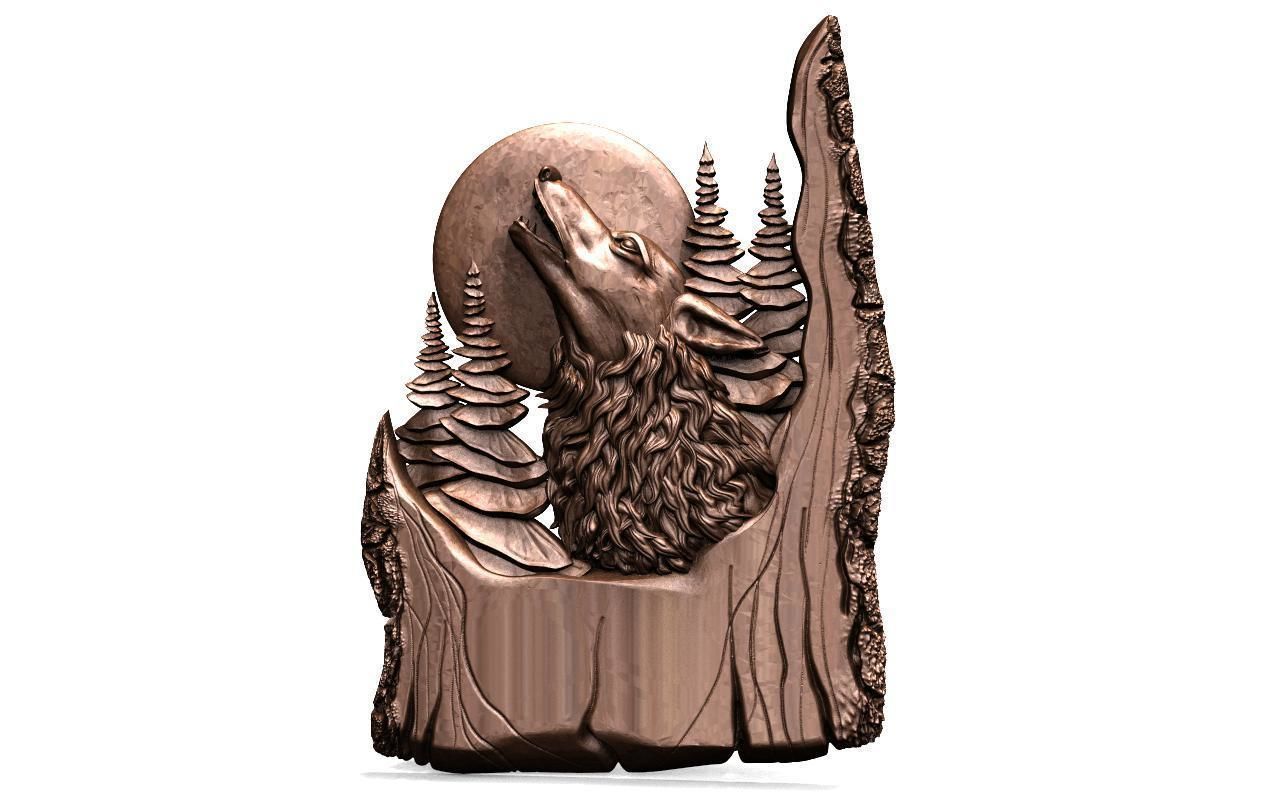 wolf CNC 3D model 3D printable | CGTrader