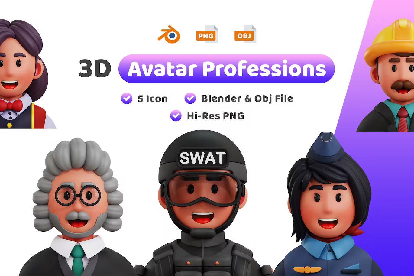 Avatar Job Profession 3D Icon 3D model | CGTrader